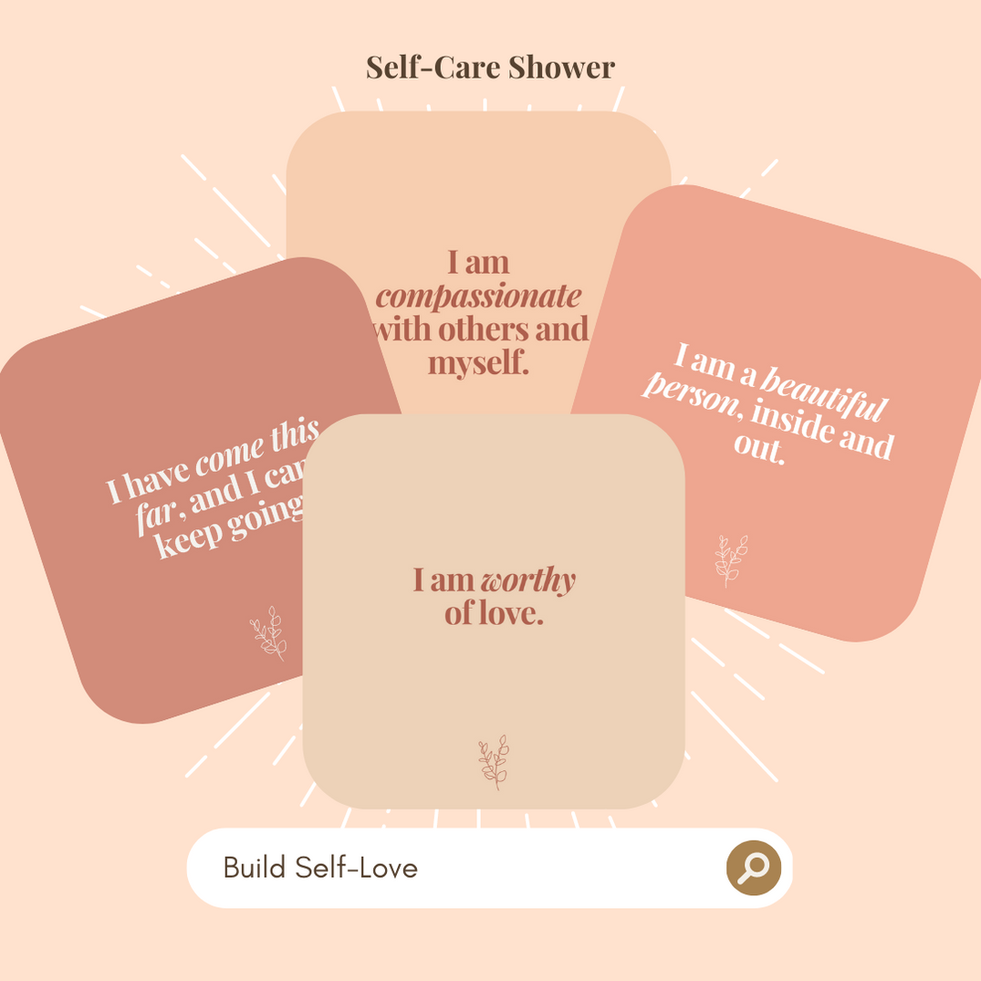 Shower Self-Love Affirmation Cards | Self-Care Shower